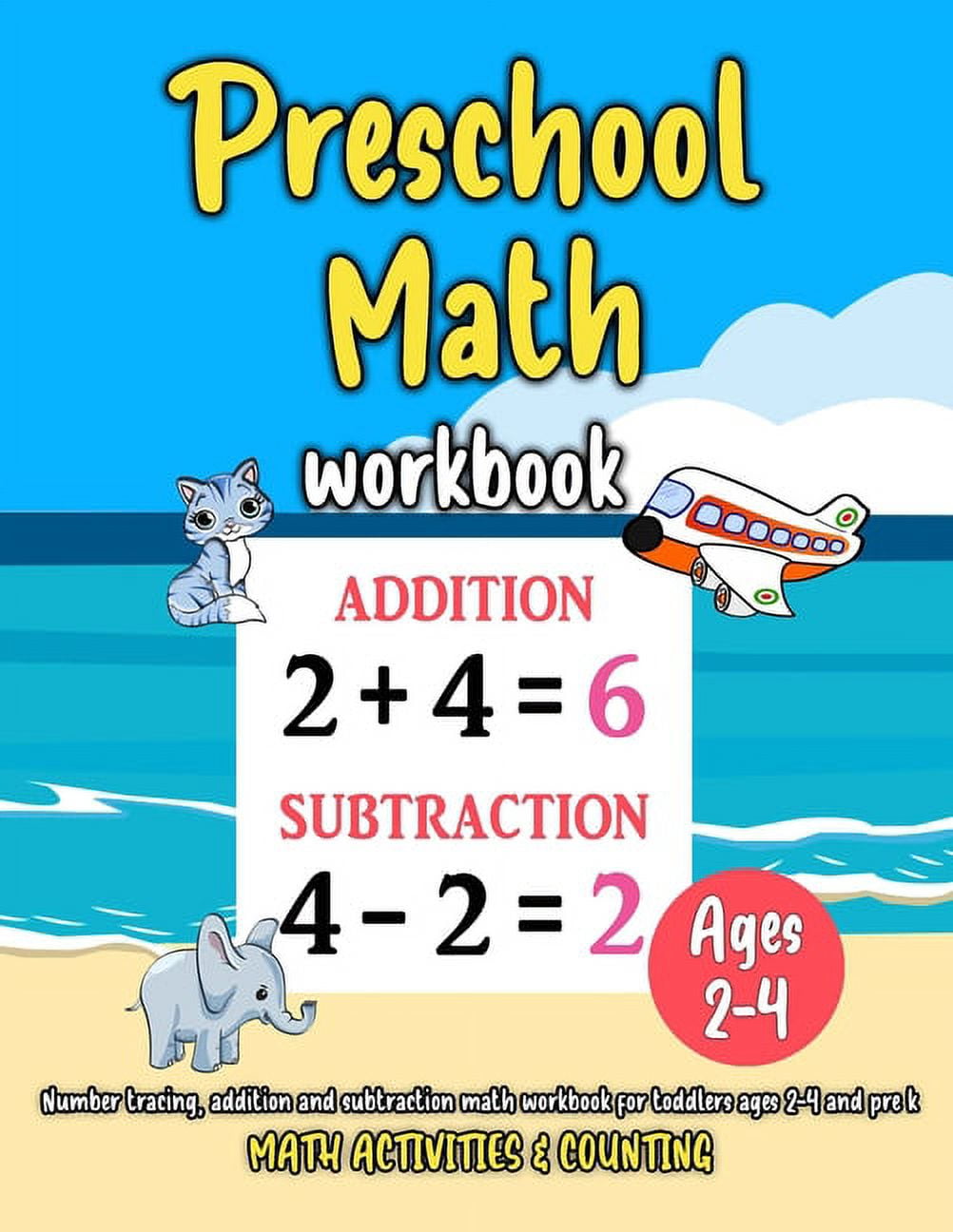 Preschool Math Workbook: for toddlers ages 2-4 Beginner Math Preschool ...