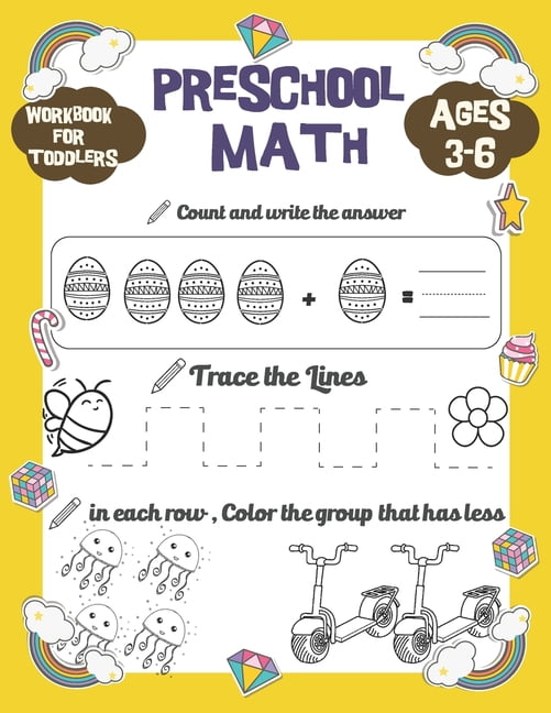 Preschool Math workbook for toddlers ages 3-6 : Preschool math workbook ...