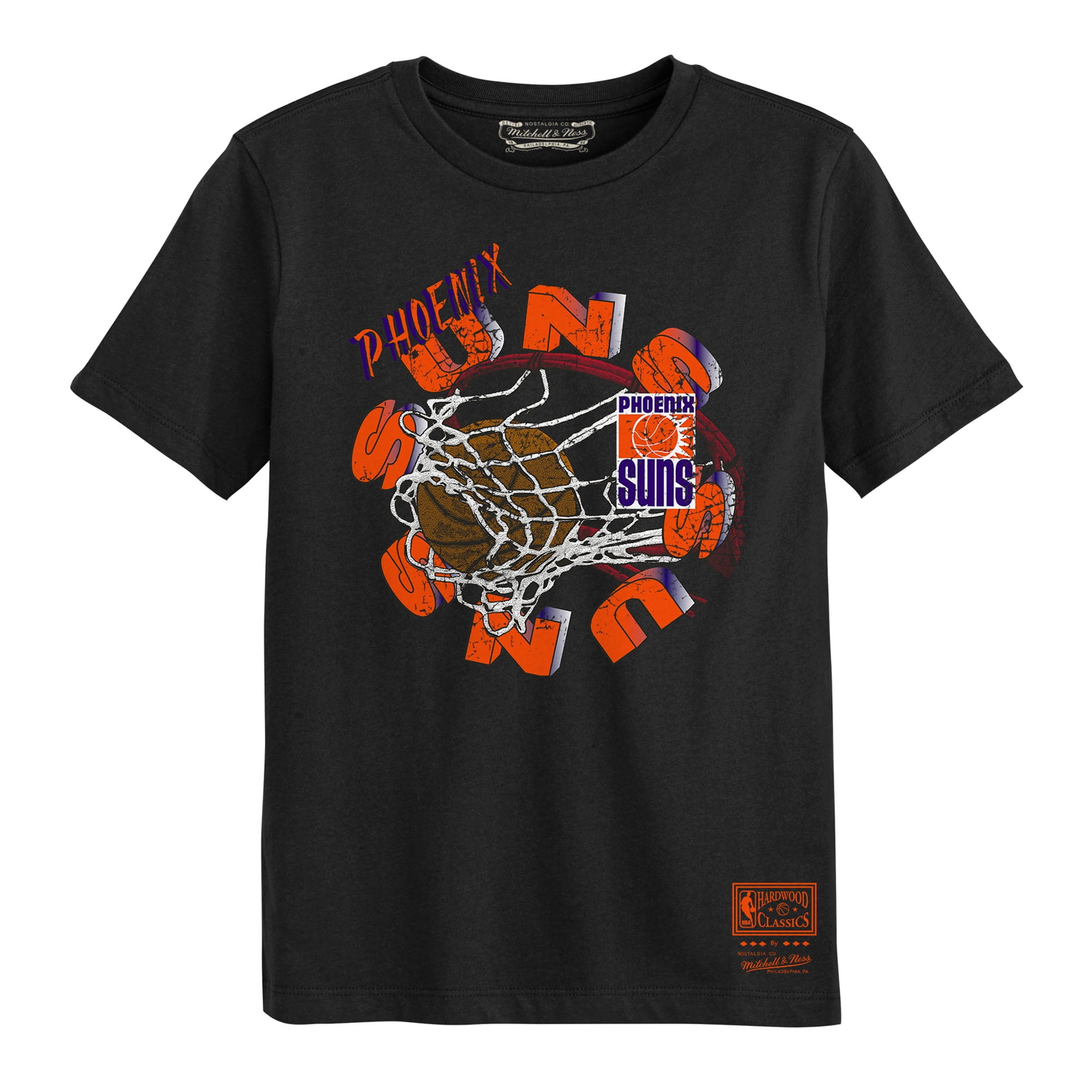 Preschool Mitchell & Ness Black Phoenix Suns In The Net T-Shirt ...
