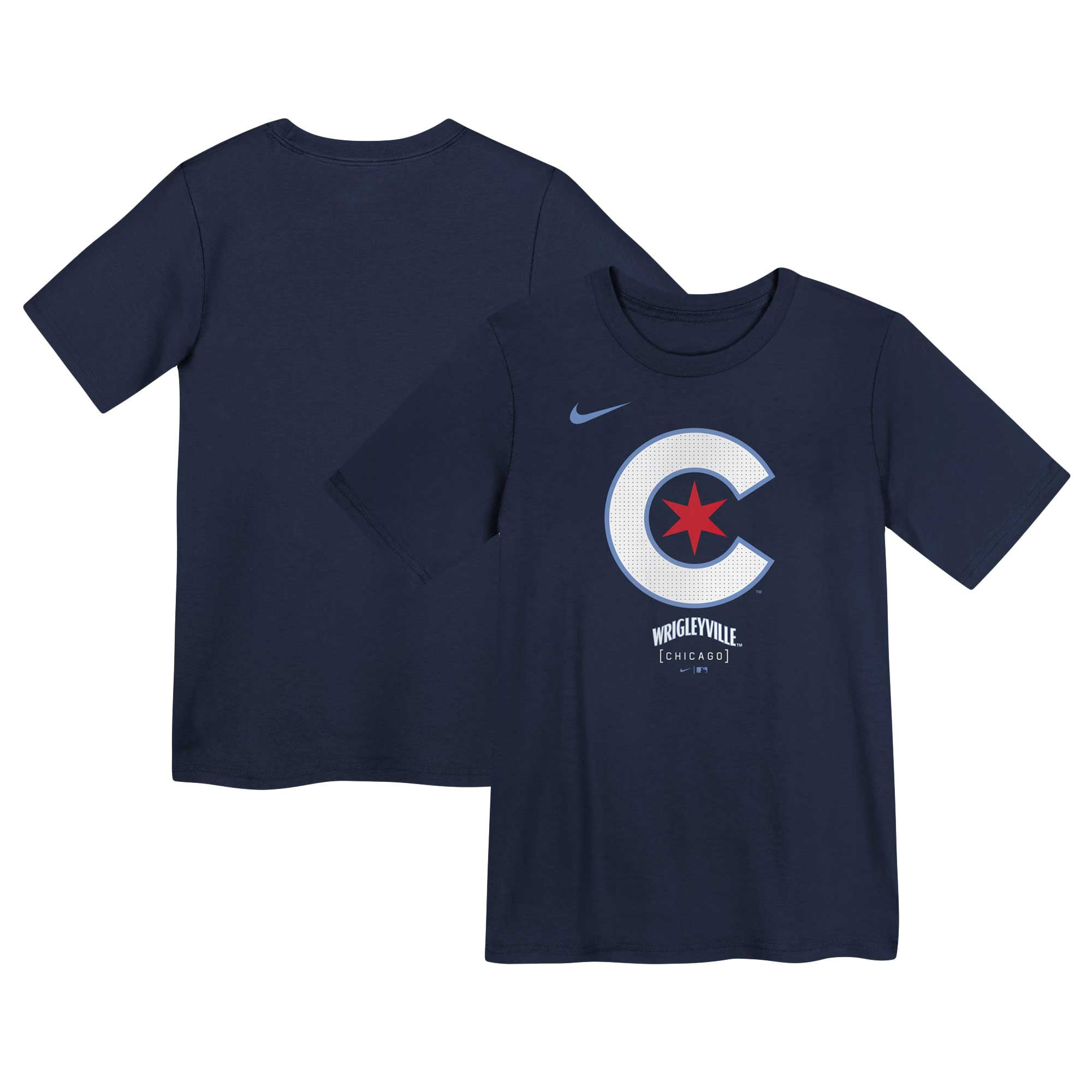 Preschool Nike Navy Chicago Cubs City Connect Large Logo T-Shirt ...