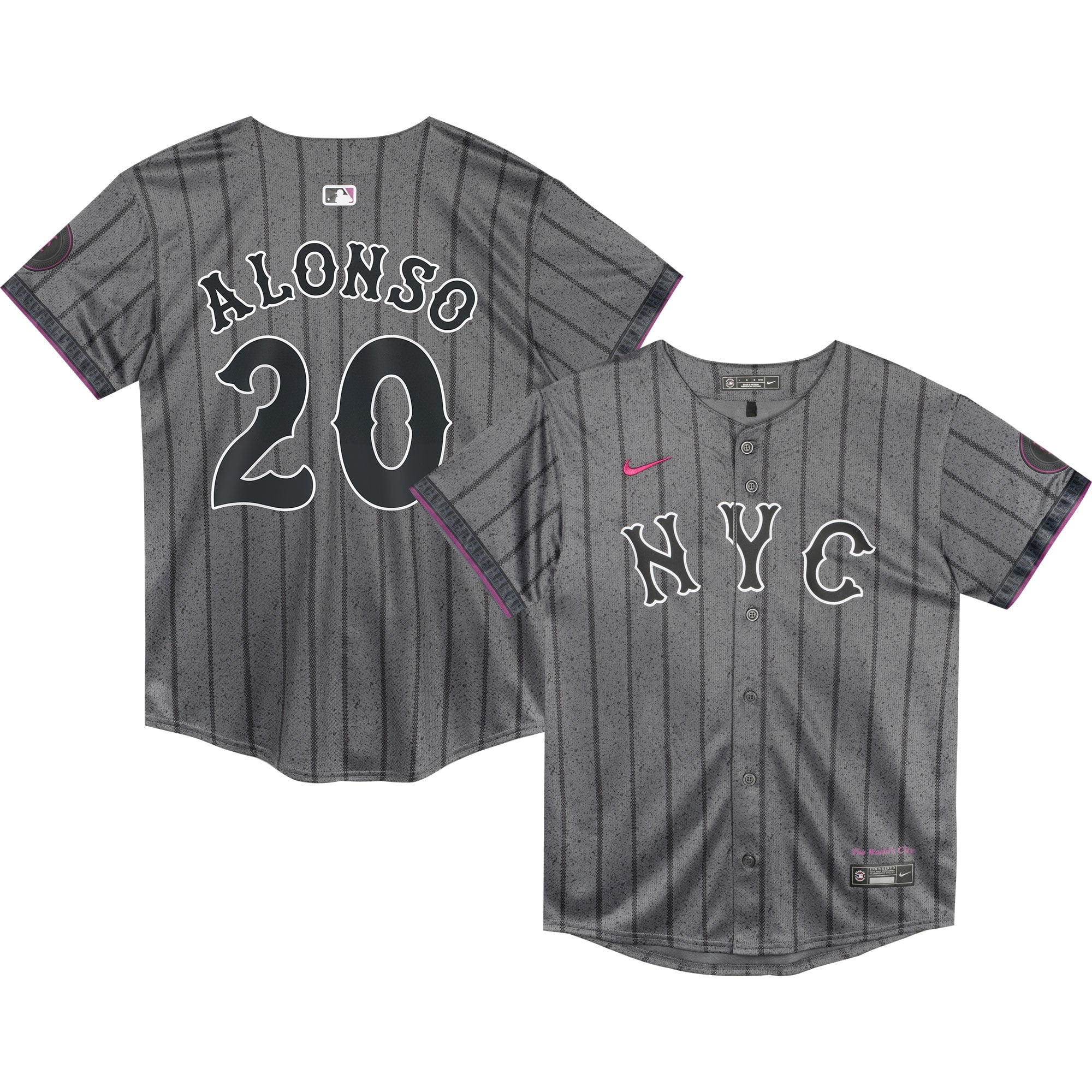 Preschool Nike Pete Alonso Graphite New York Mets 2024 City Connect ...