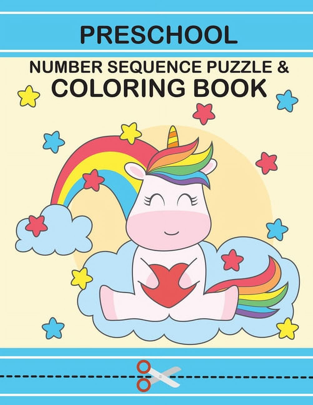 Preschool Number Sequence puzzle & Coloring Book: Activities for PreK ...