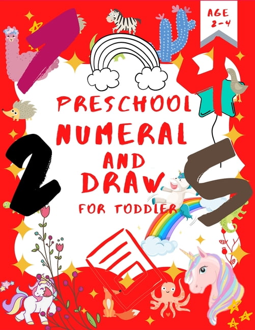 Preschool Numeral And Draw For Toddler.: Very Early Beginner Numeral ...