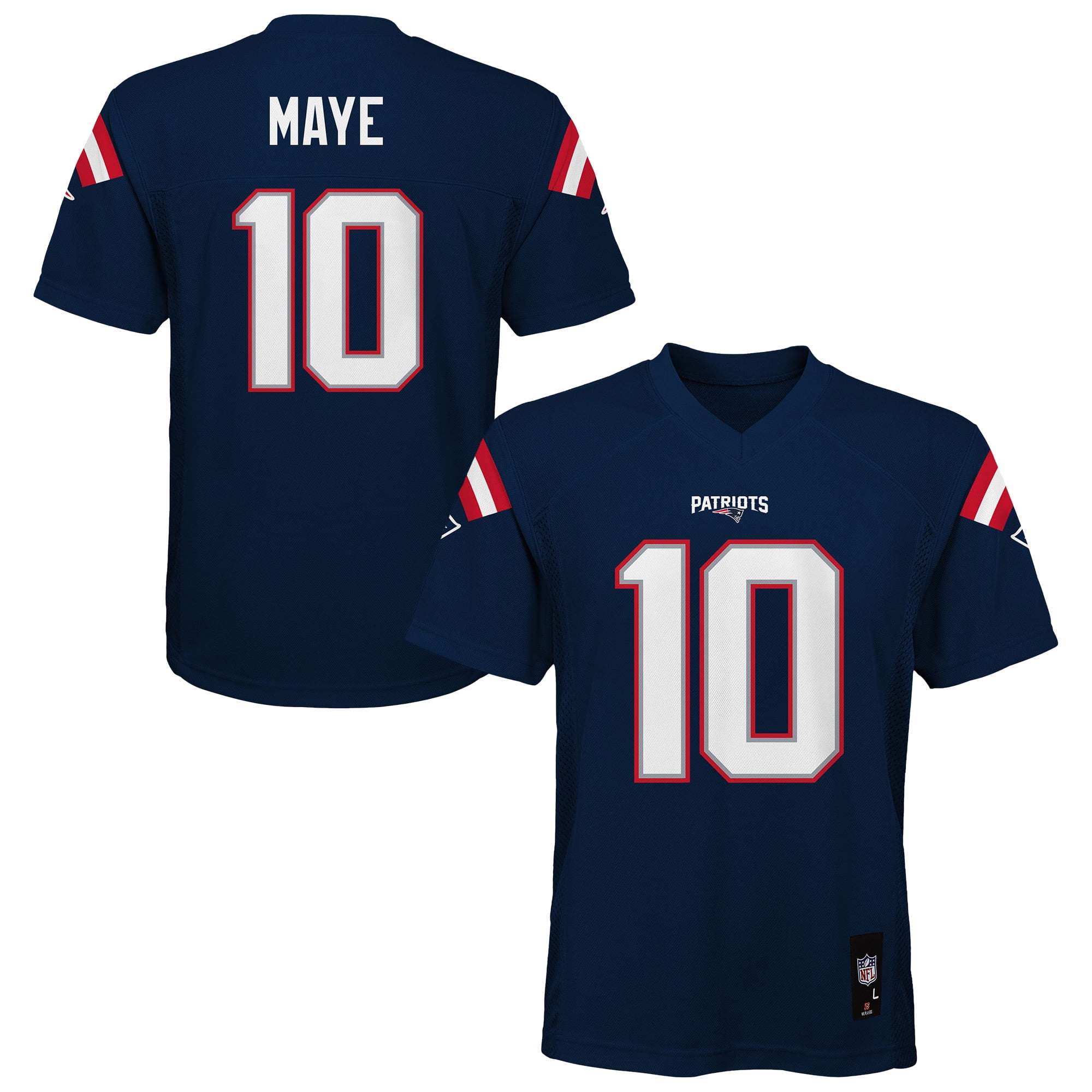 Preschool Outerstuff Drake Maye Navy New England Patriots Replica ...