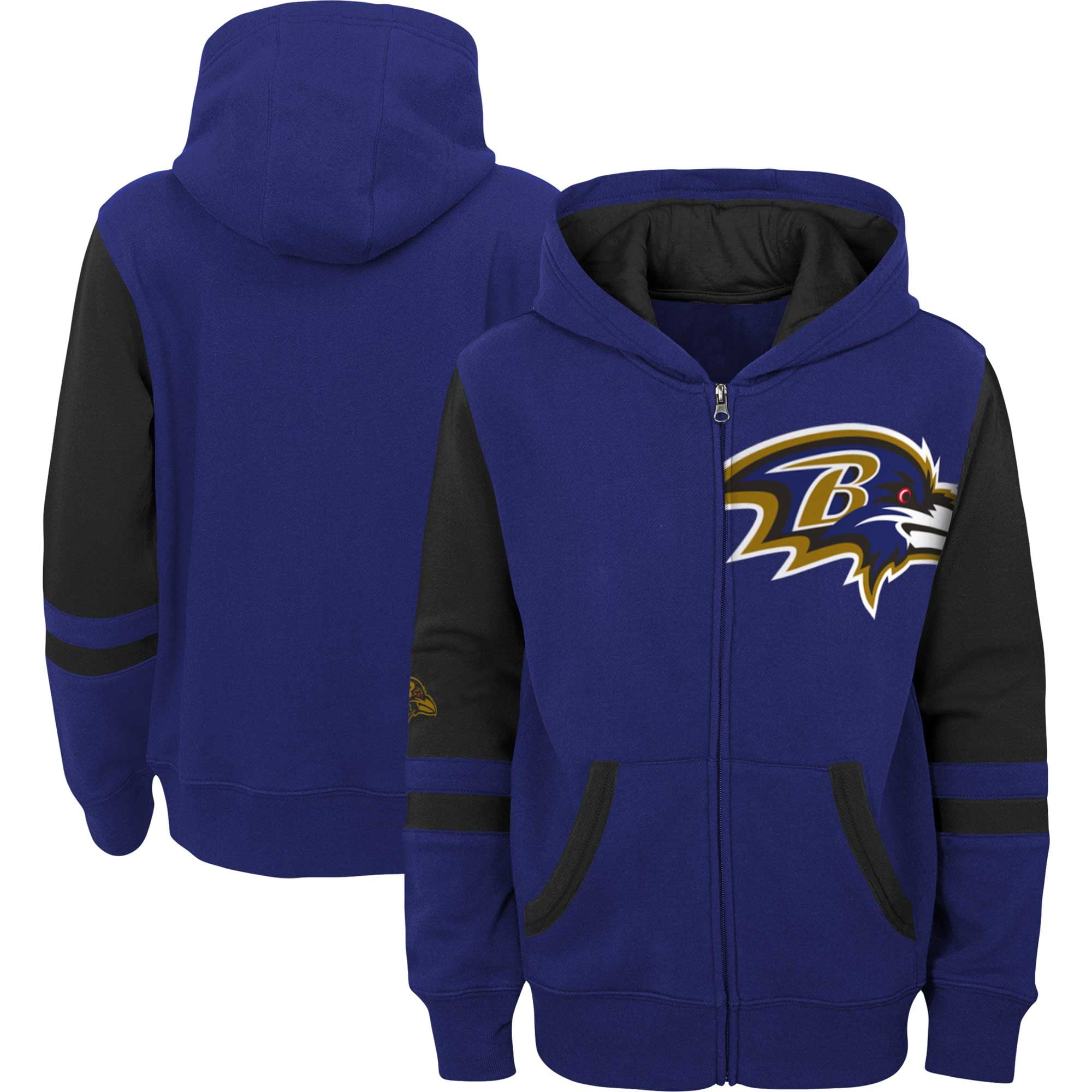Preschool Purple Baltimore Ravens Stadium Color Block Full-Zip Hoodie ...