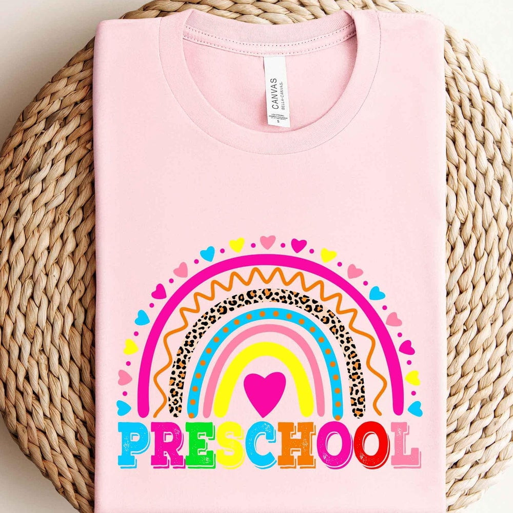 Preschool Rainbow Shirt, Back To School Shirt, Preschool Teacher Shirt ...