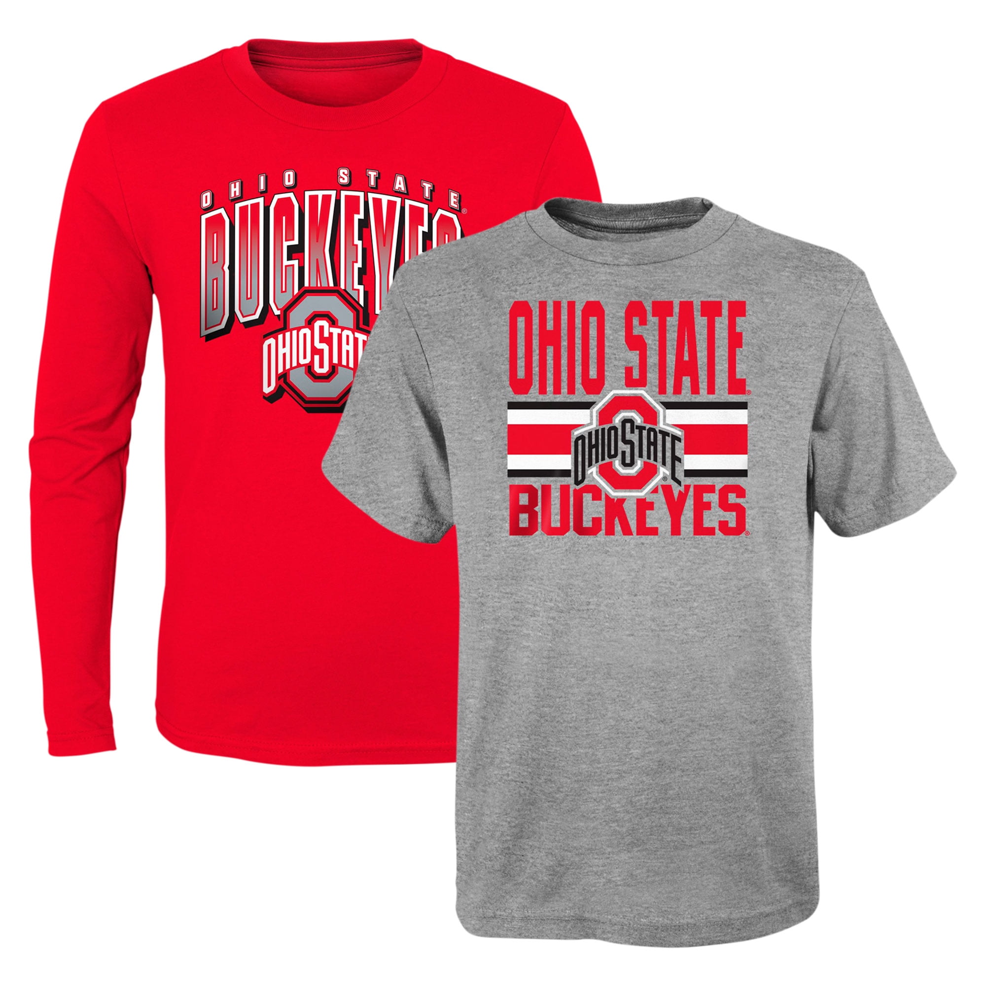 Preschool Scarlet/Heather Gray Ohio State Buckeyes Fan Wave Short ...
