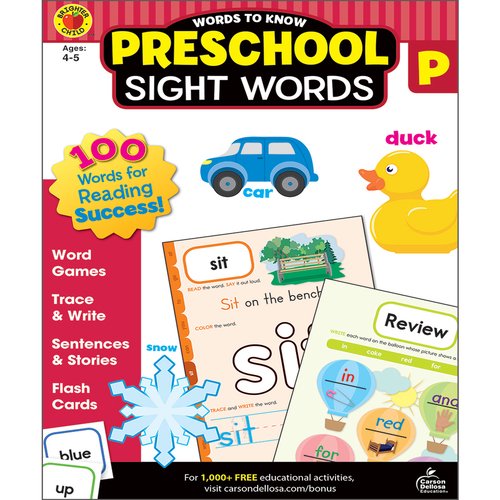 Sight Words Preschool Prep