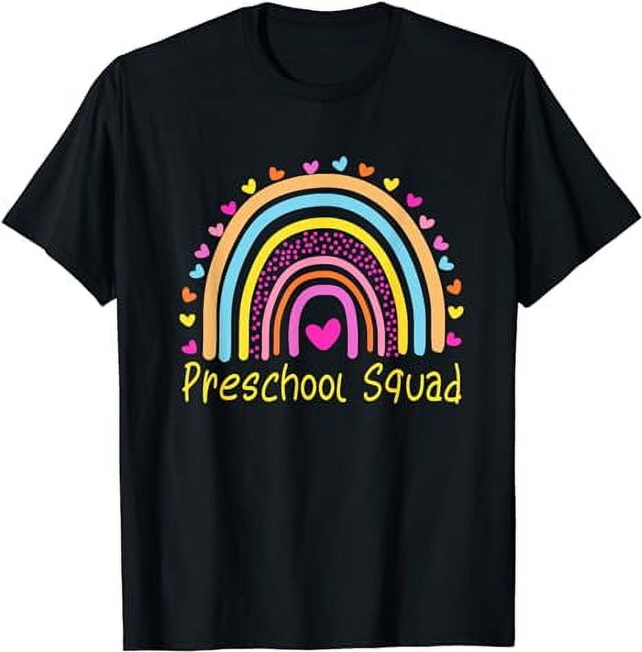 Preschool Squad Teacher Rainbow T-Shirt - Walmart.com