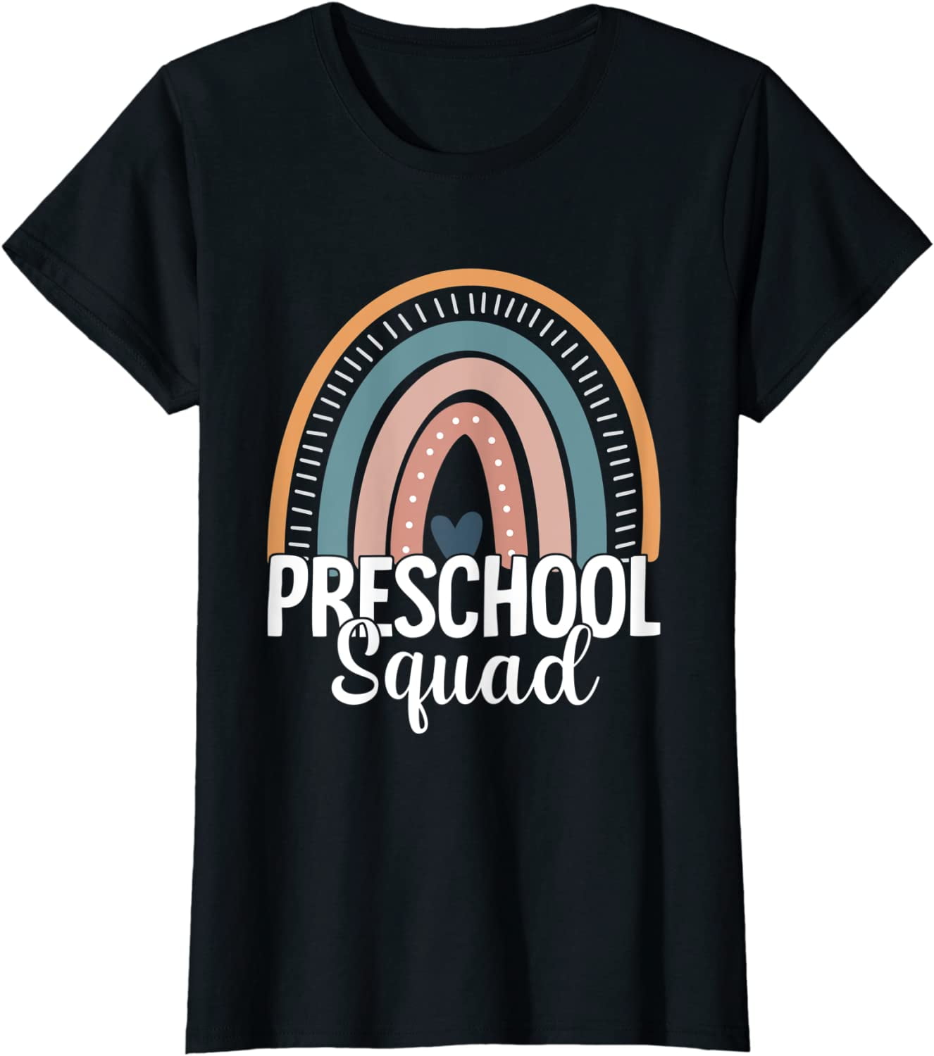 Preschool Teachers Rainbow Back To School Preschool Squad T-Shirt ...