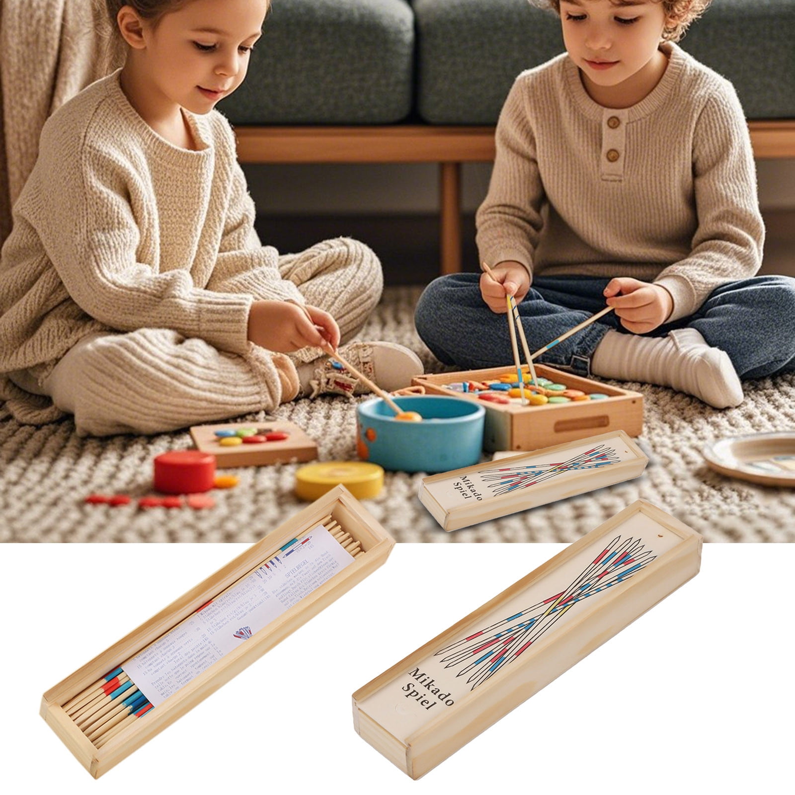 Preschool Toys Toys Pick Up Sticks Educational Family Game For Retro ...