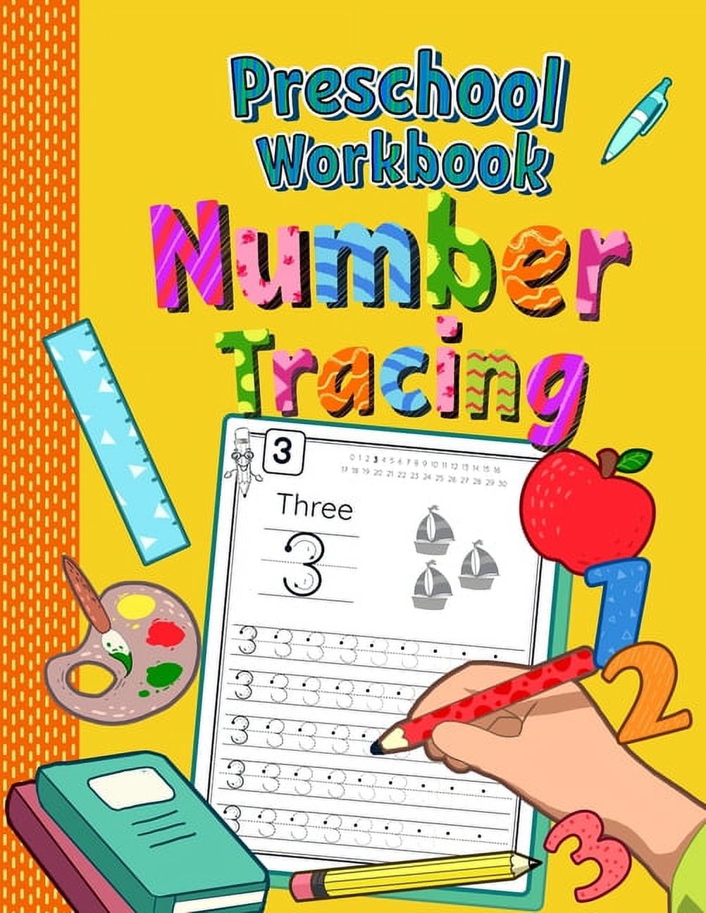 Preschool Workbook Number Tracing: Trace Numbers Practice Book for ...