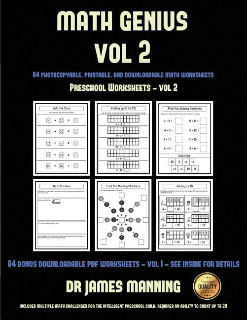 Preschool Worksheets: Preschool Worksheets (Math Genius Vol 2) : This ...