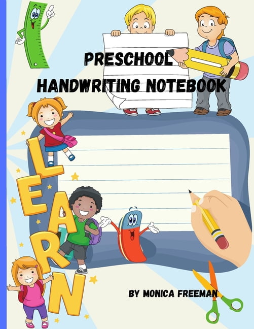 Preschool handwriting notebook : Awesome 120 Blank Dotted Lined Writing ...