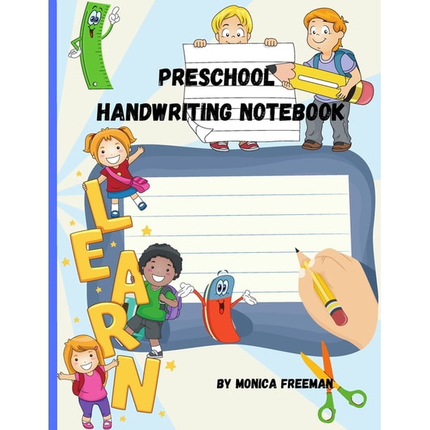 Preschool handwriting notebook : Awesome 120 Blank Dotted Lined Writing ...