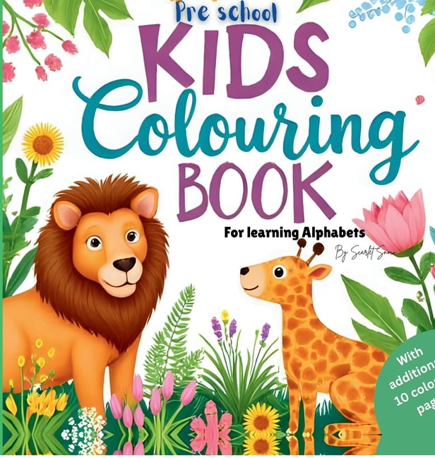 Preschool kids colouring book: For Alphabet learning, (Hardcover ...