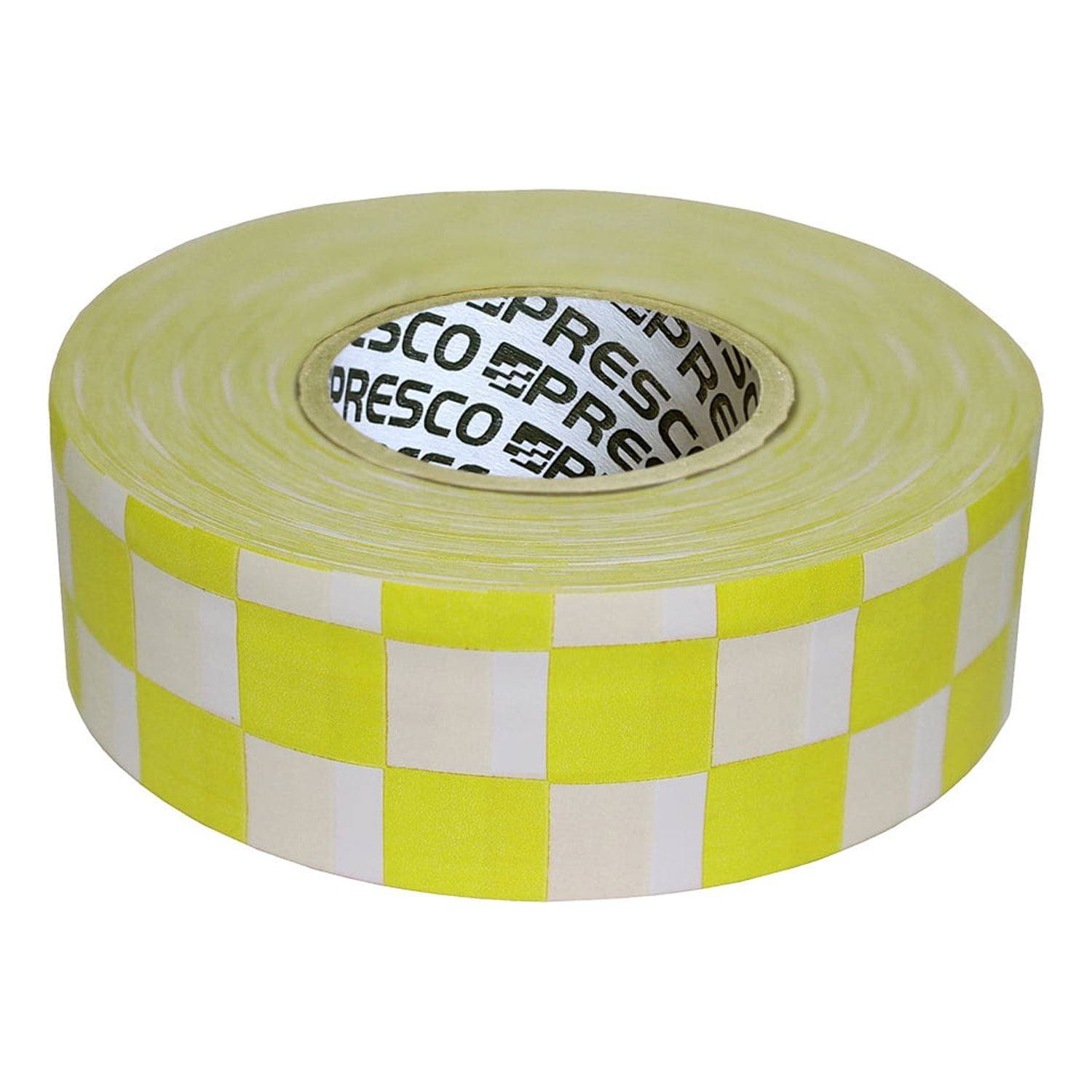 [NO ADHESIVE] Presco Checkerboard Patterned Roll Flagging Tape: 1-3/16 ...