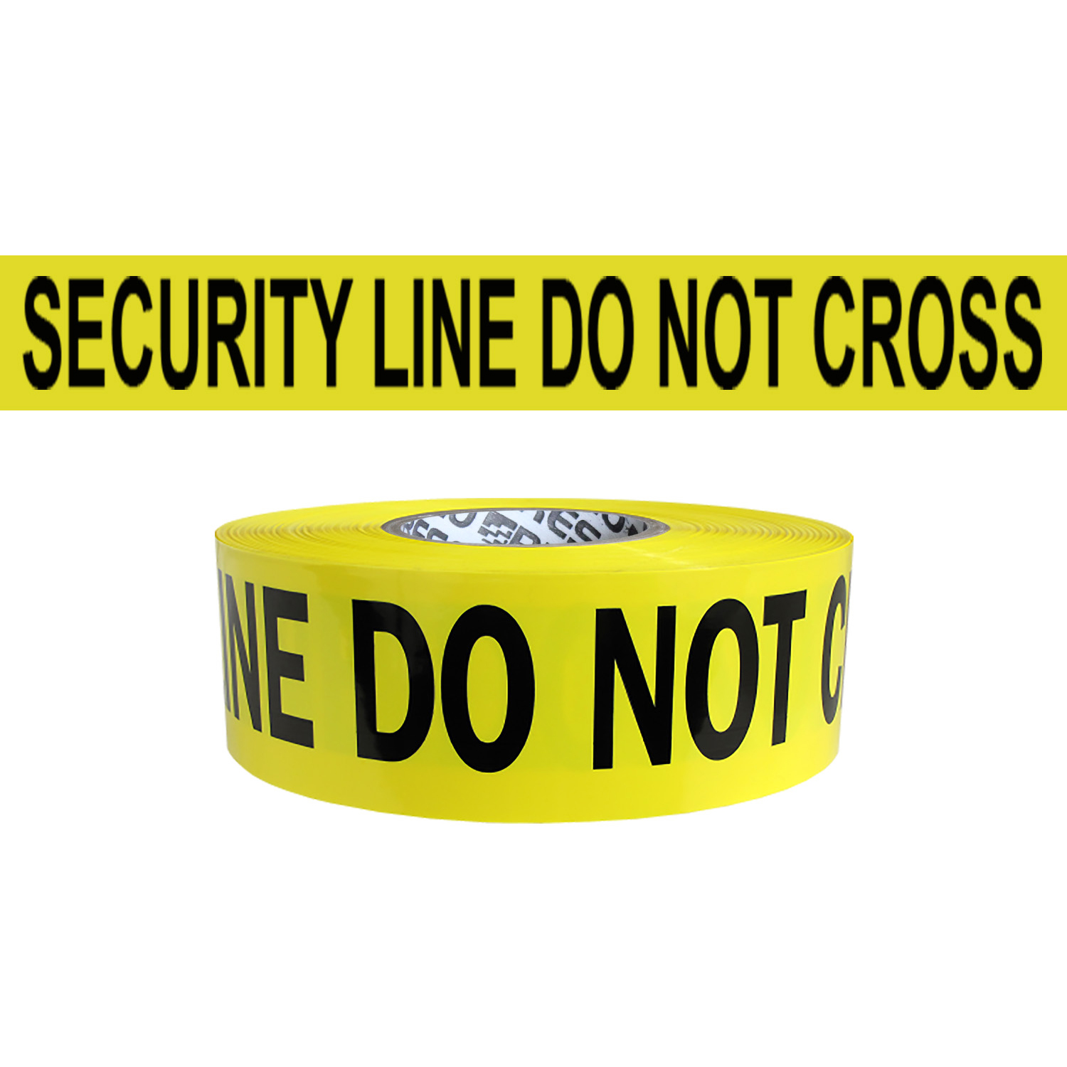 [NO ADHESIVE] Presco Premium Printed Barricade Tape [3 mil thick]: 3 in. x 1000 ft. (Yellow with ...