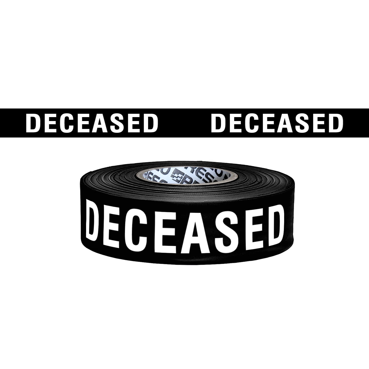 Presco Printed Roll Flagging Tape Legends: 1-1/2 in. x 300 ft. (Black ...