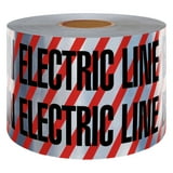 Presco U.S. Made Underground Detectable Tape: 6 in. x 1000 ft. (Red with Black "CAUTION BURIED ...