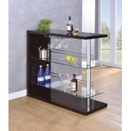 Leisure Season Wood Outdoor Bar With Storage in Medium Brown - Walmart.com