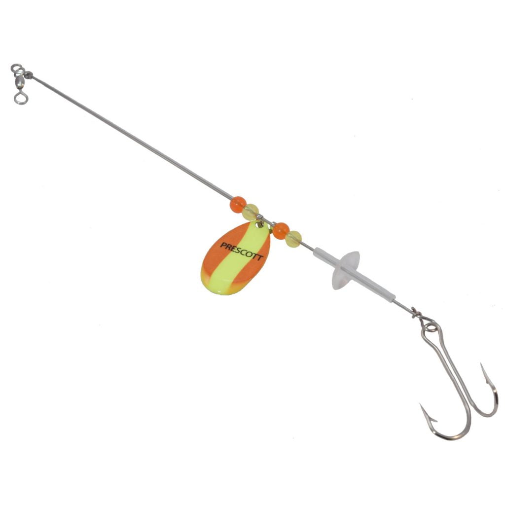 Prescott Spinner Strip-On Rig 6" Leader 1-1/4" Prescott Blade 2/0 Hook ...
