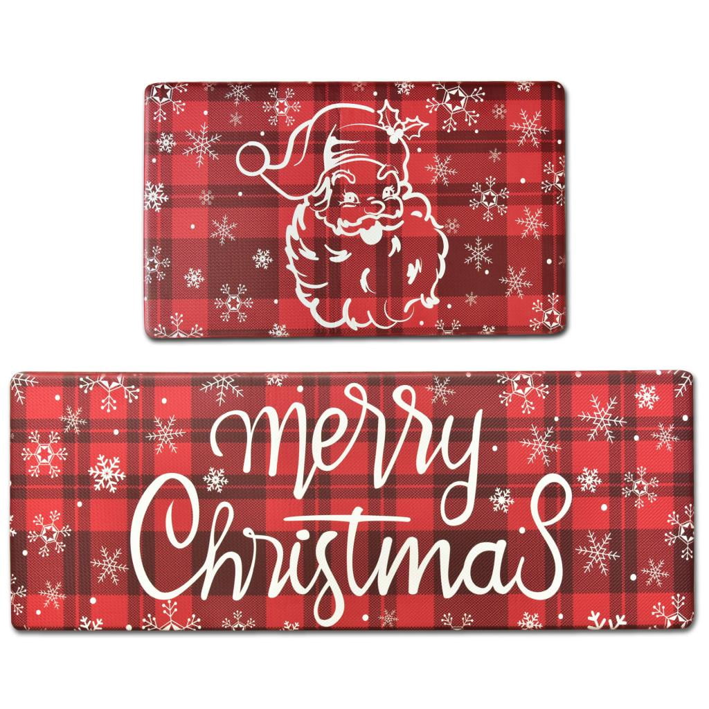 Presence 2pcs Christmas Alphabet Kitchen Mat, Anti Fatigue, Waterproof ...