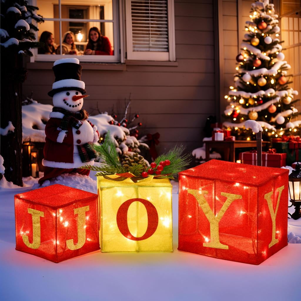 Presence 3 Pzas LED Christmas Gift Boxes with Remote Control ...