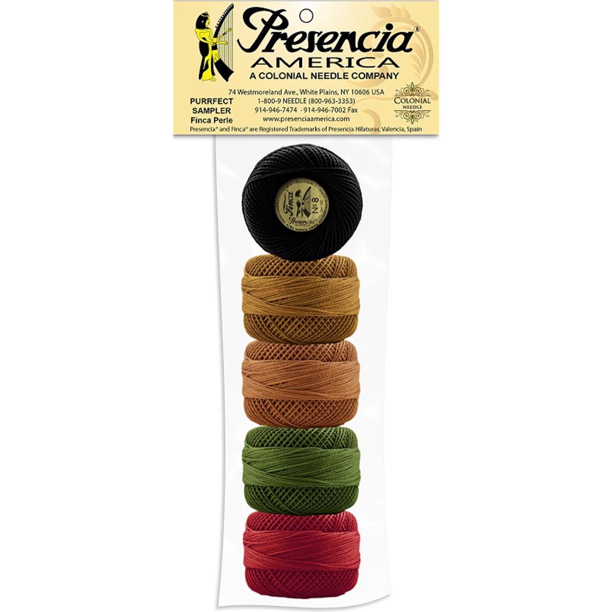 Presencia Pearl Cotton Size 8 Thread Sampler Pack Purrfect - Walmart.com