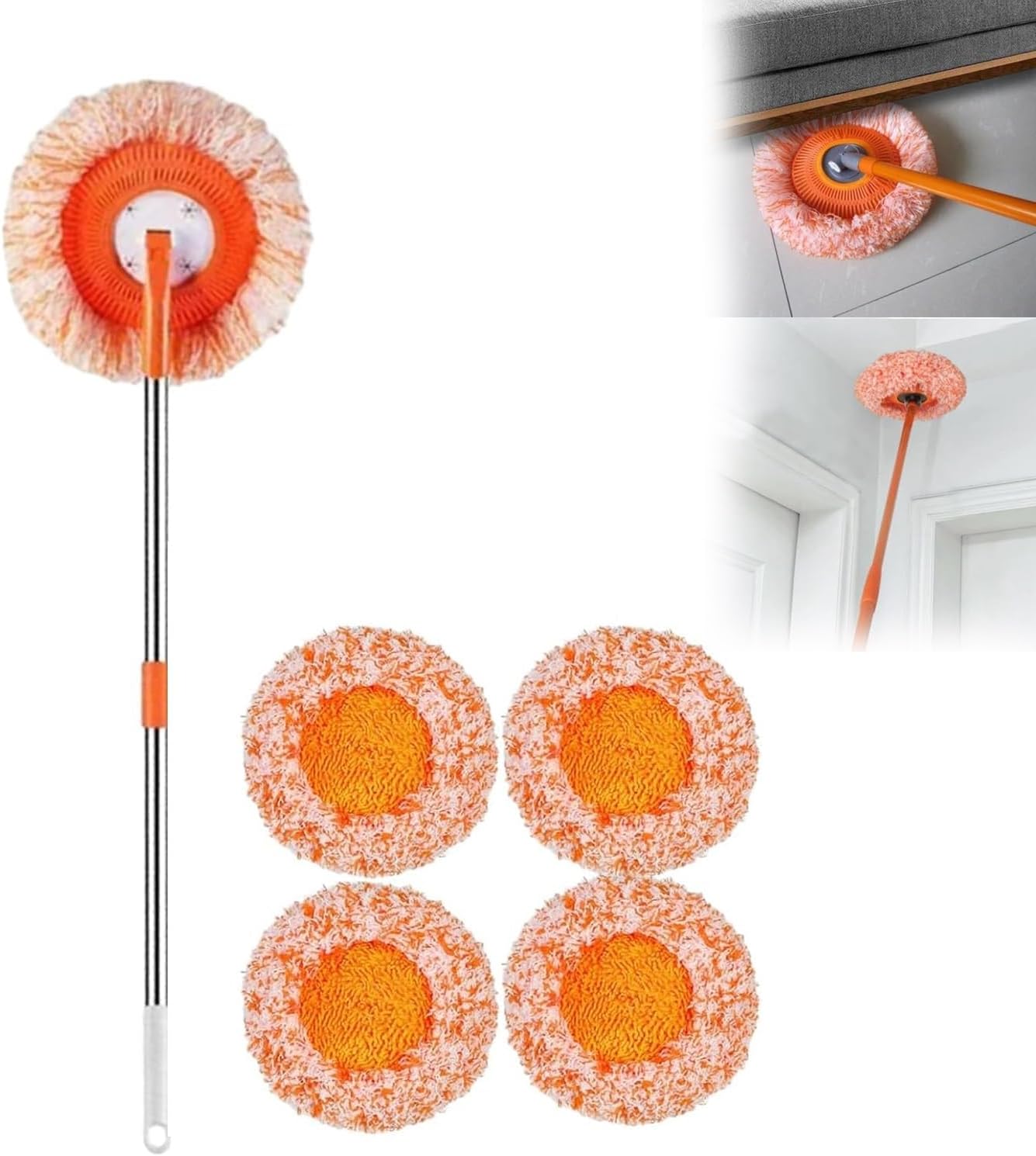 Presencte Mop,360° Rotatable Adjustable Cleaning Mop,Microfiber Mop ...