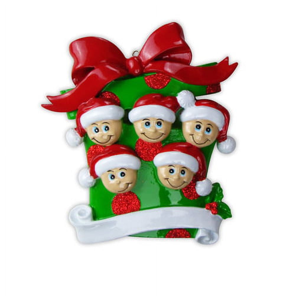 Present Holiday Gift with 5 Faces Personalized Christmas Ornament DO-IT ...