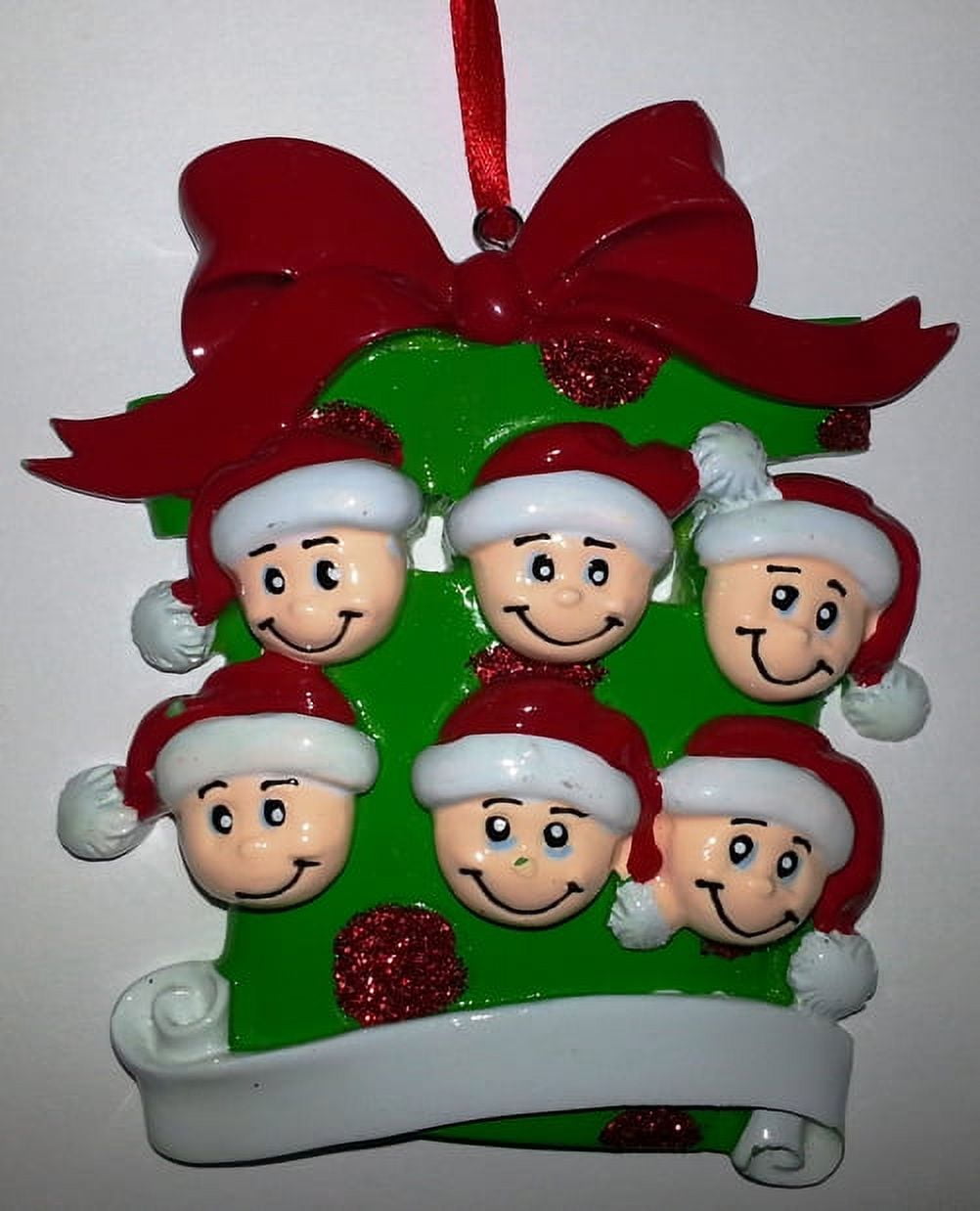 Present Holiday Gift with 6 Faces Personalized Christmas Ornament DO-IT ...