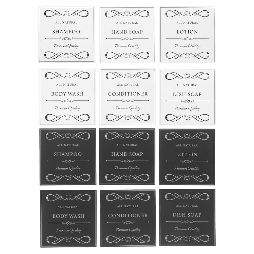 Present Labels Stickers,12Pcs Waterproof Adhesive Labels For Bathroom ...
