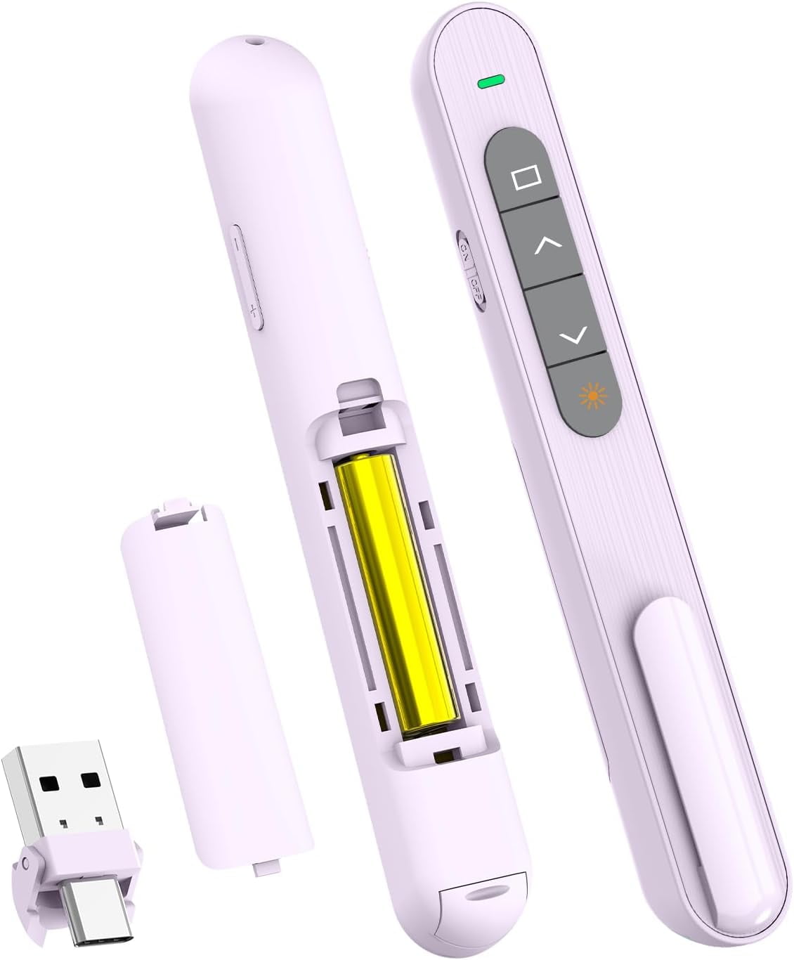 Presentation Clicker for PowerPoint, RF 2.4GHz USB C Wireless Presenter ...