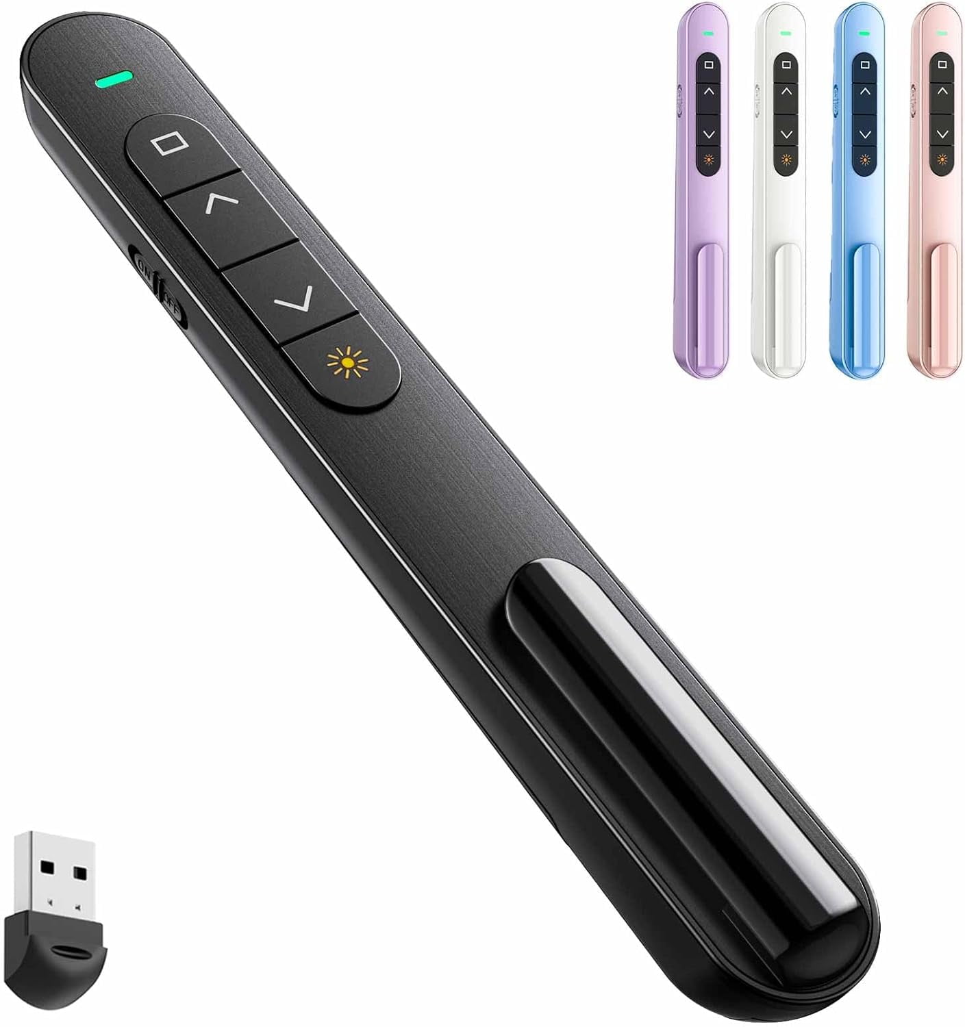 Presentation Clicker for PowerPoint, RF 2.4GHz USB Wireless Presenter ...