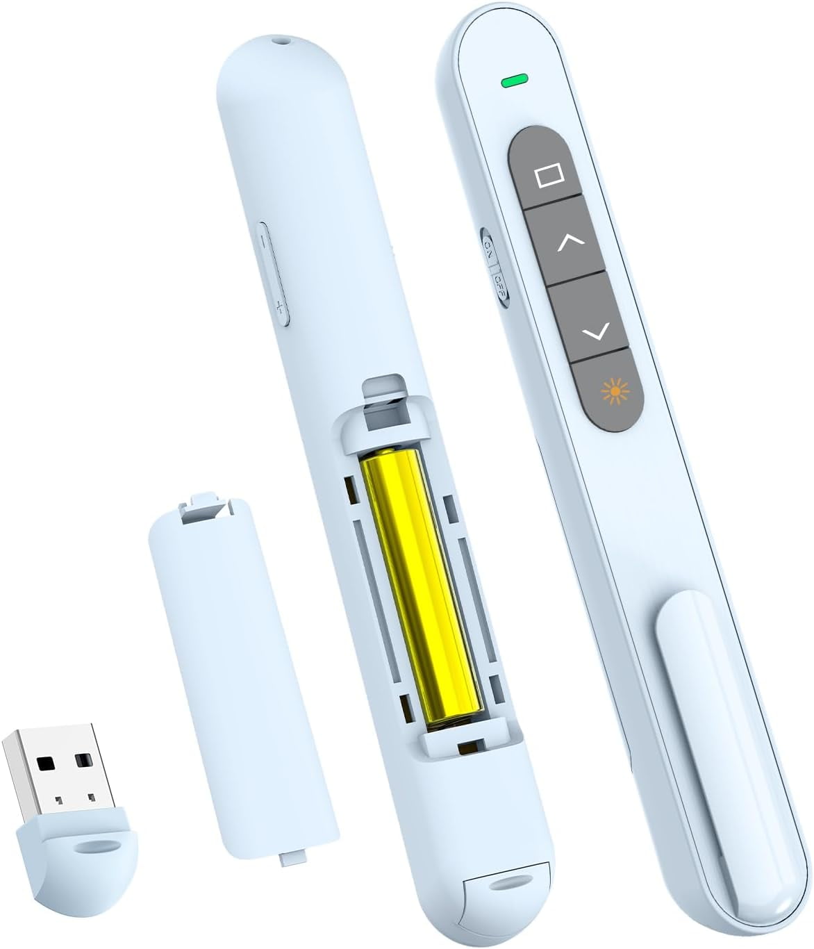 Presentation Clicker for PowerPoint, RF 2.4GHz USB Wireless Presenter ...