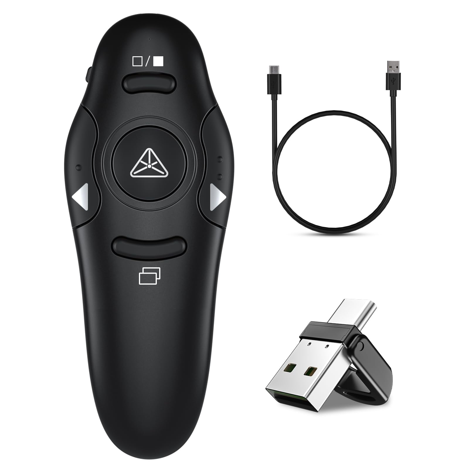 Presentation Clicker, Rechargeable Pointer, 2-in-1 USB Type C ...