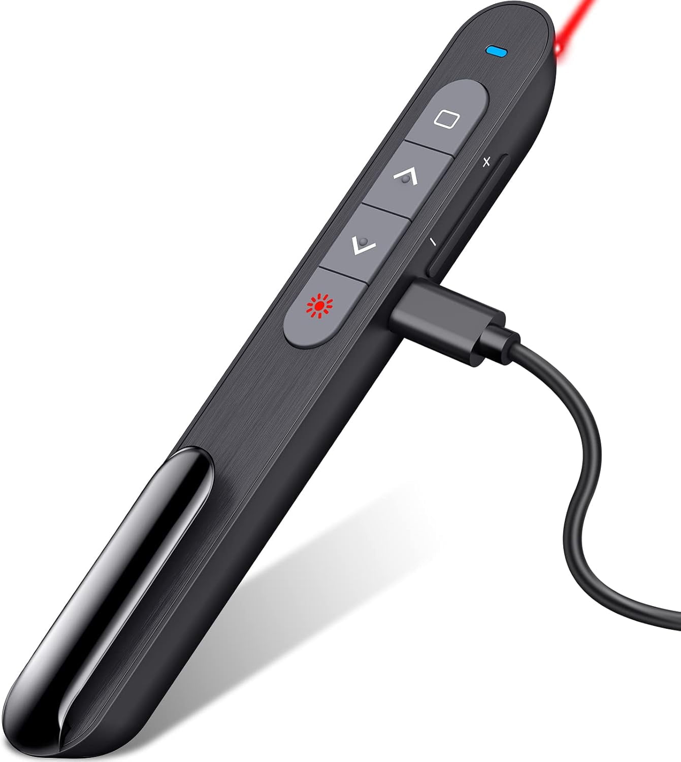 Presentation Clicker Rechargeable with Red Light，Long Range Wireless ...