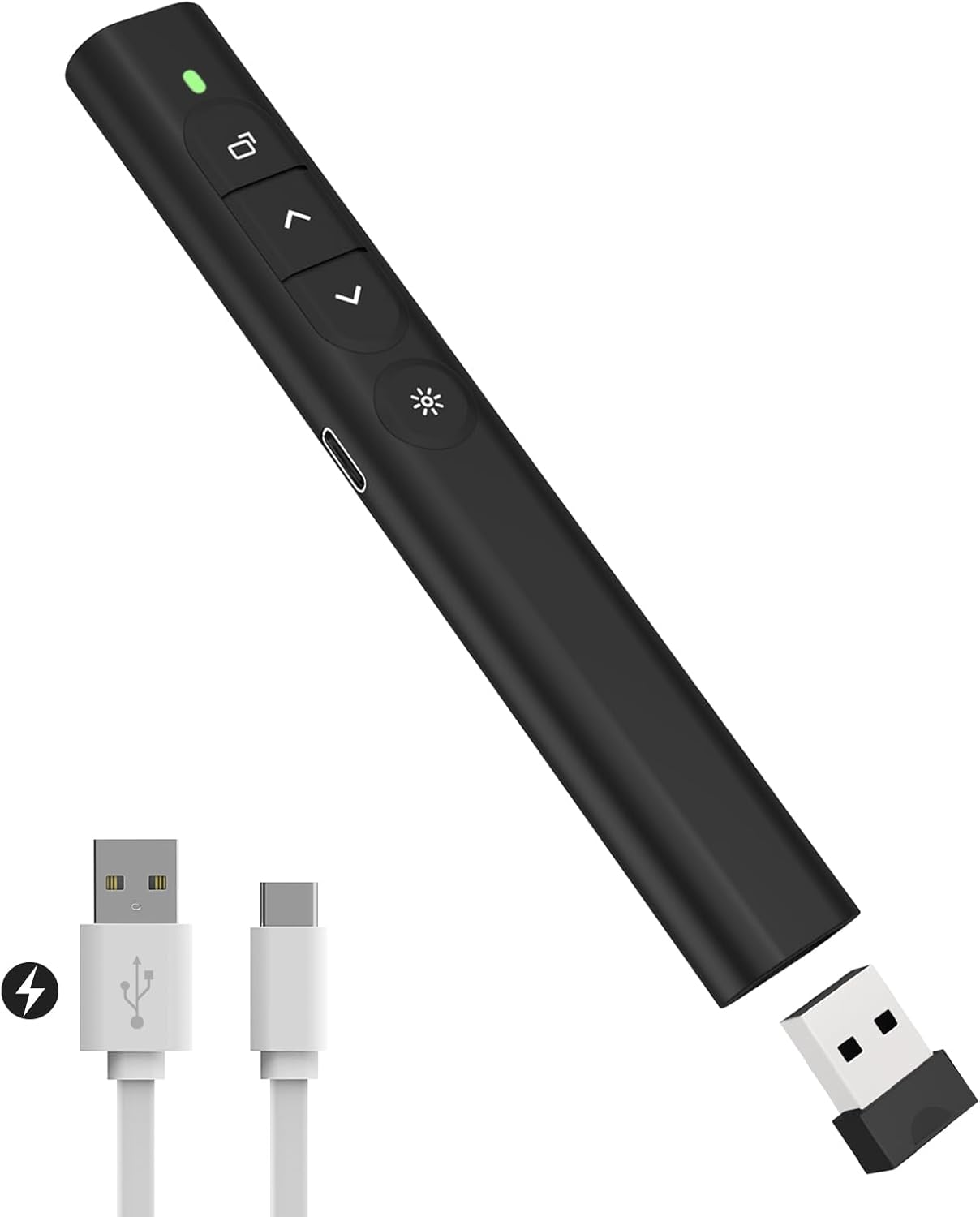 Presentation Clicker, Rechargerable Powerpoint Clicker Wireless ...