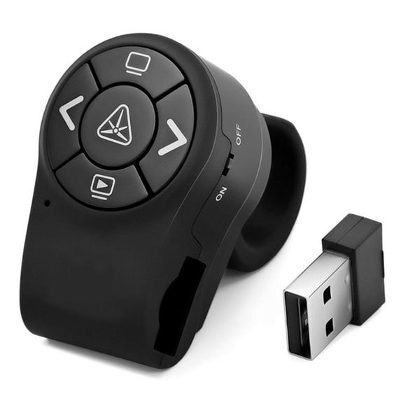 Presentation Remote Clicker 2.4GHz RF Presenter PPT Clicker Finger Ring ...