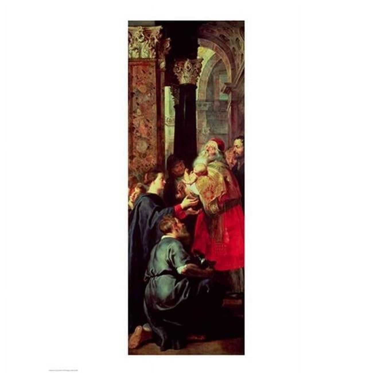 Presentation in The Temple Right Panel From The Descent From The Cross Triptych Print by Peter ...