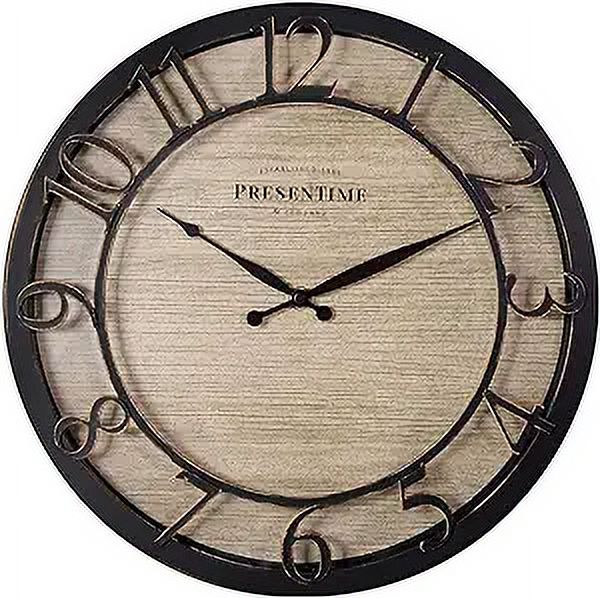 Sorbus Wall Clock, Centurion Roman Numeral Hands, Coastal Beach, Rustic ...