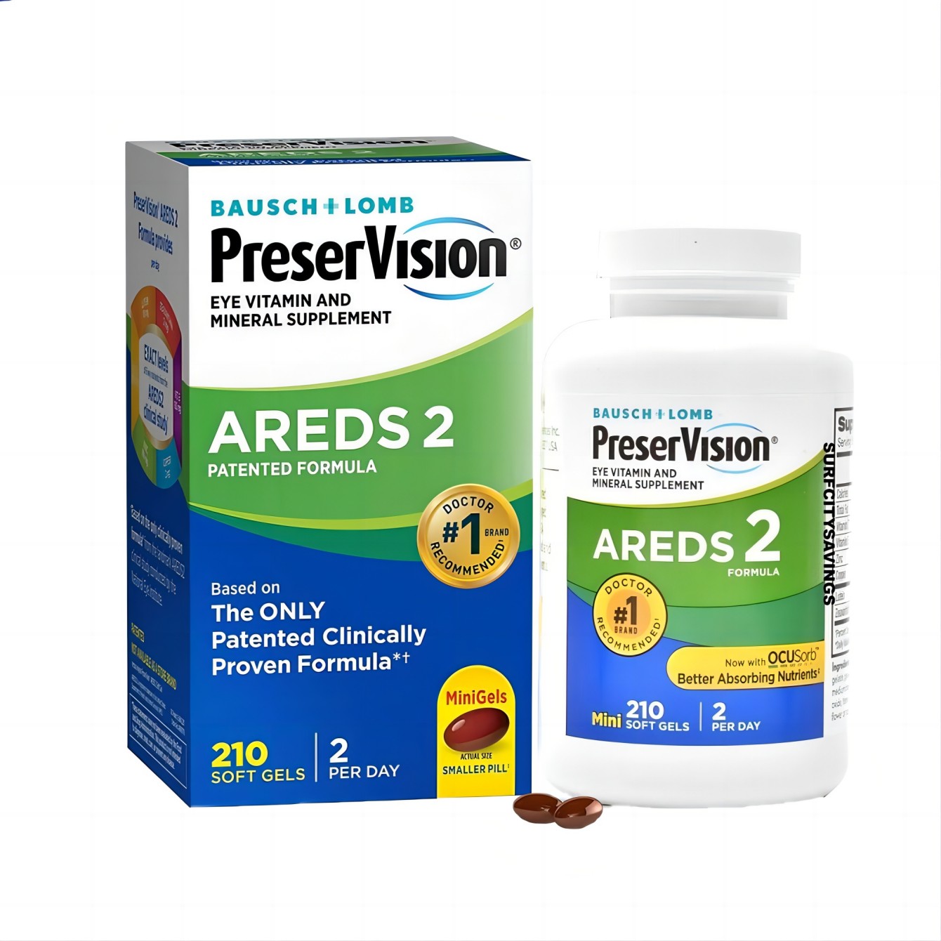 PreserVision AREDS 2 Eye Vitamins with CoQ10 for Heart Health, Lutein, Zeaxanthin, Vitamin C & E ...