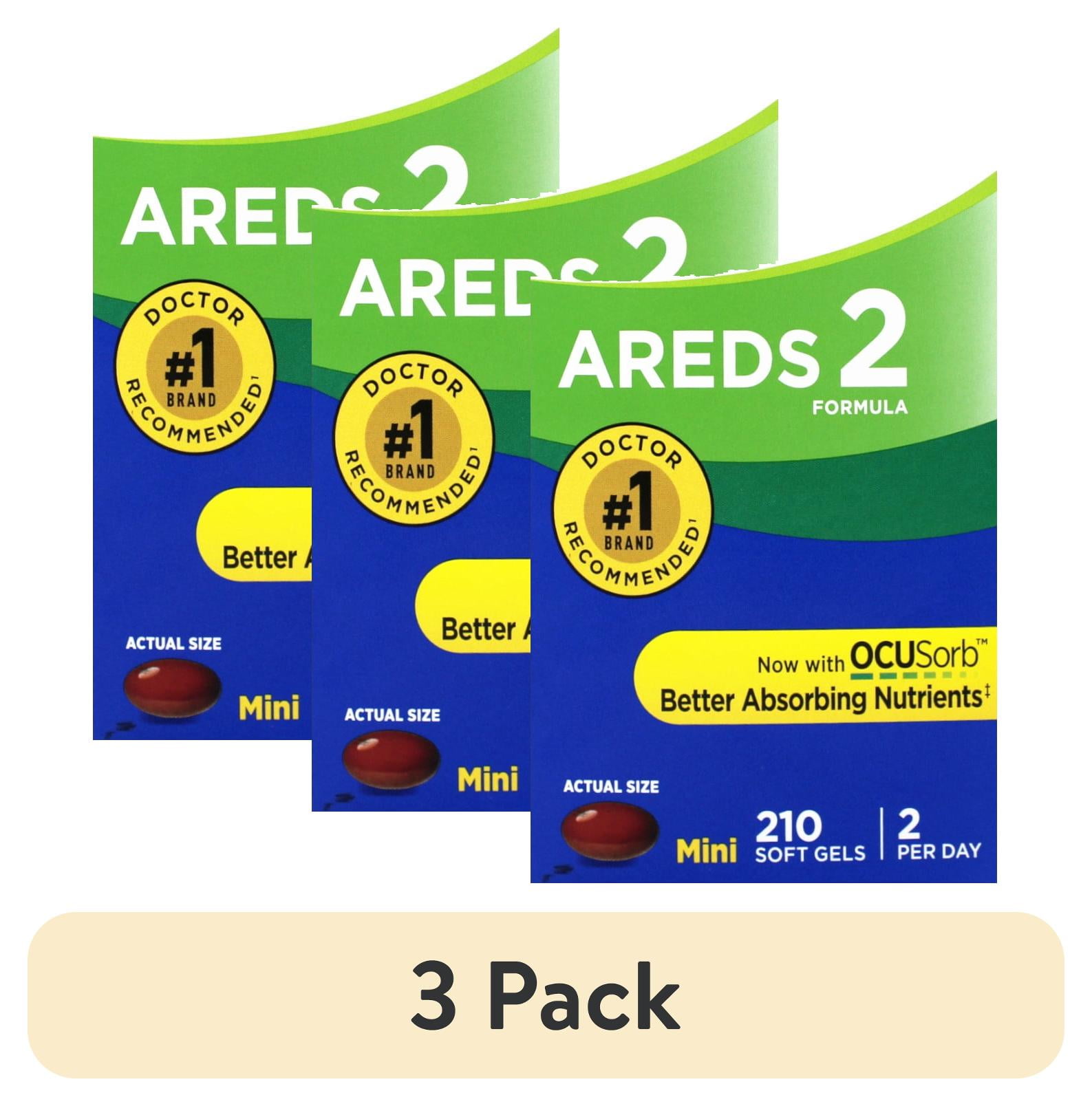 (3 pack) PreserVision AREDS 2 Formula Eye Vitamin & Mineral Supplement - 210 Softgels - Walmart.com