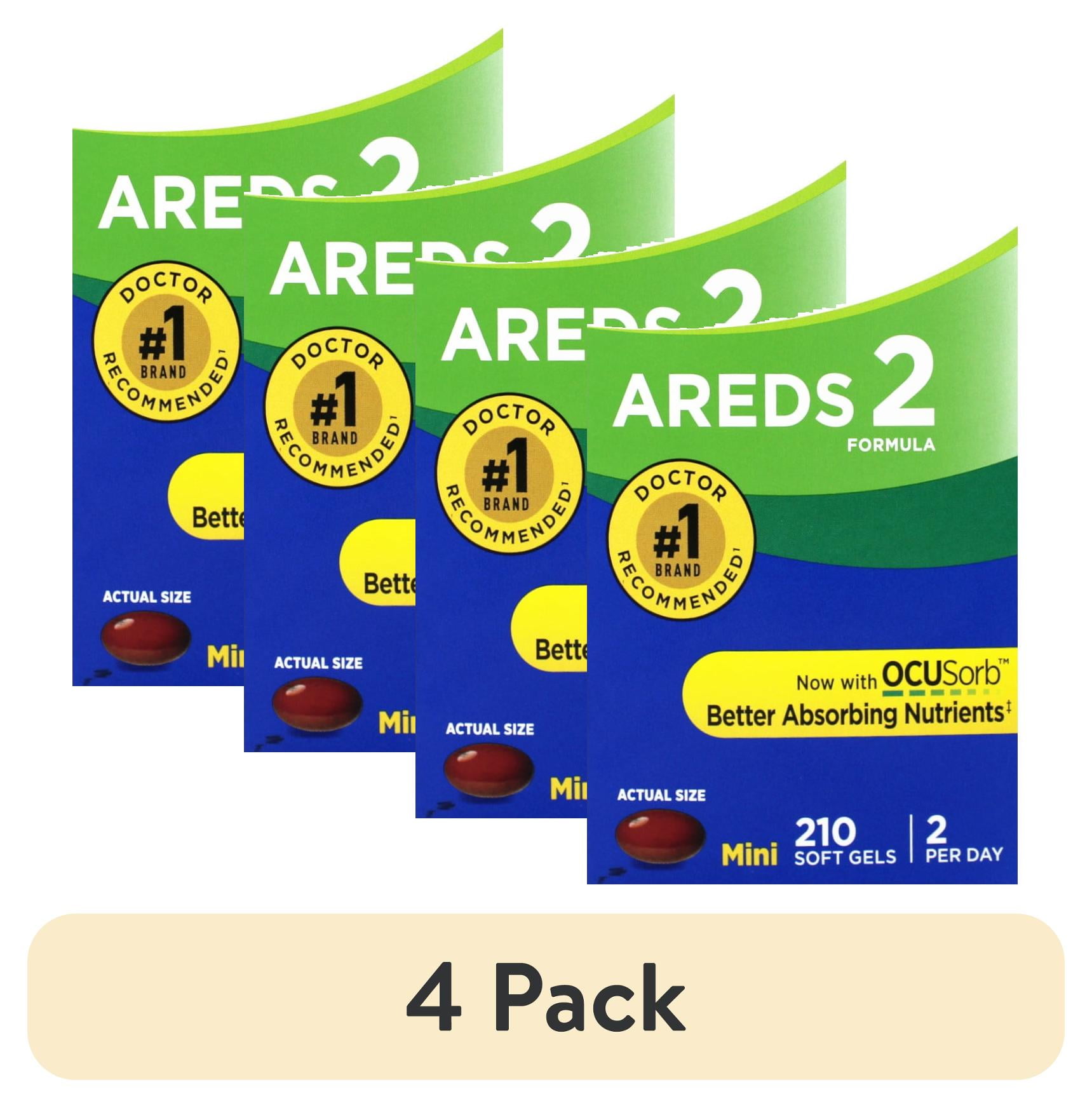 (4 pack) PreserVision AREDS 2 Formula Eye Vitamin & Mineral Supplement - 210 Softgels - Walmart.com