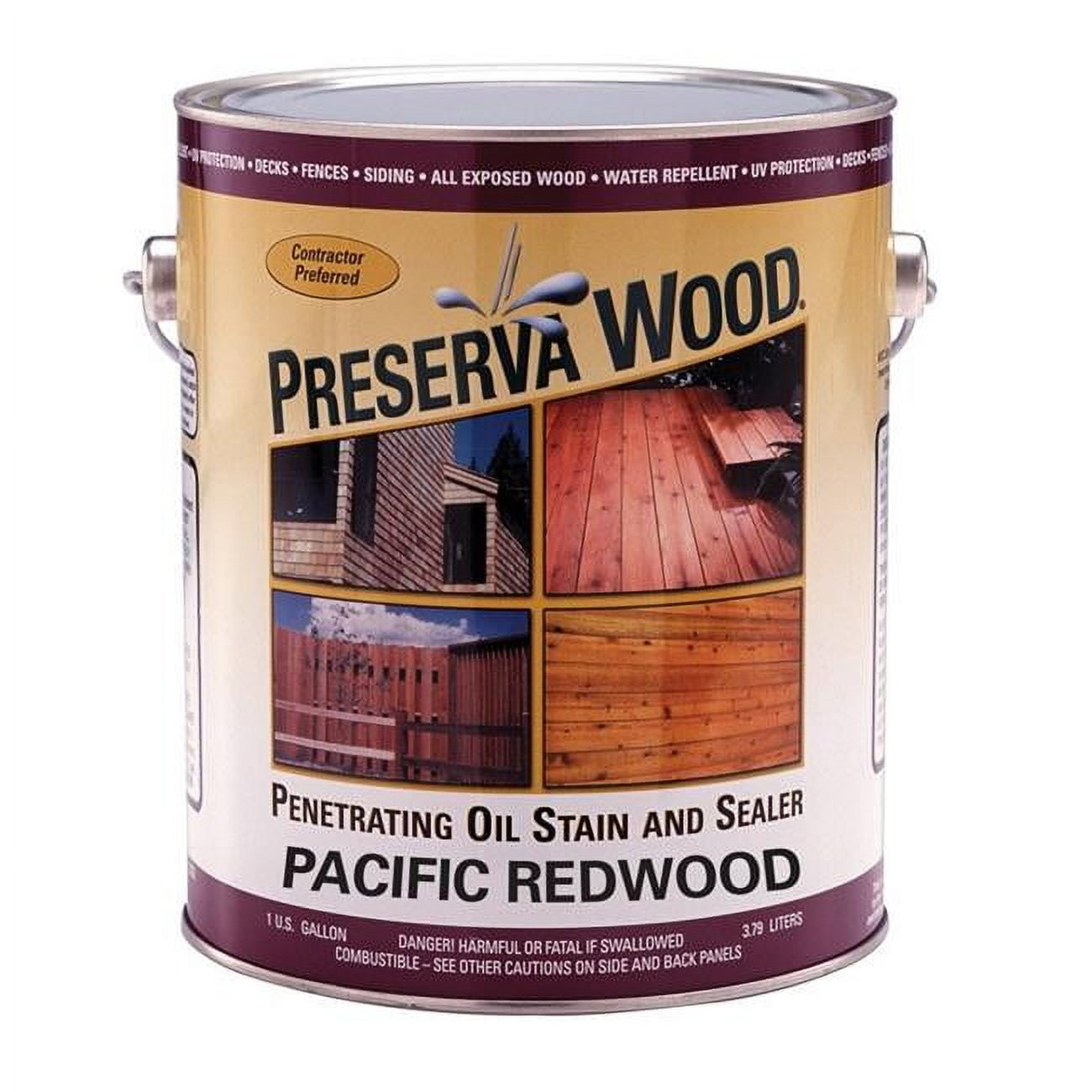 Preserva Wood Transparent Matte Pacific Redwood Oil-Based Oil ...