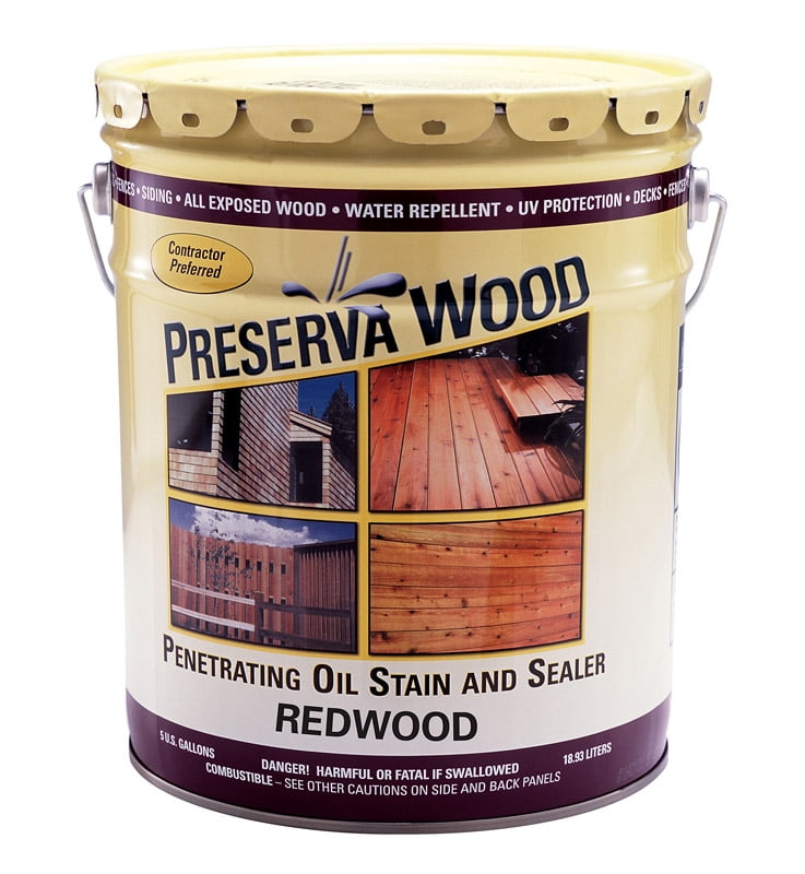 Preserva Wood Matte Redwood Penetrating Oil-Based Stain and Sealer for ...
