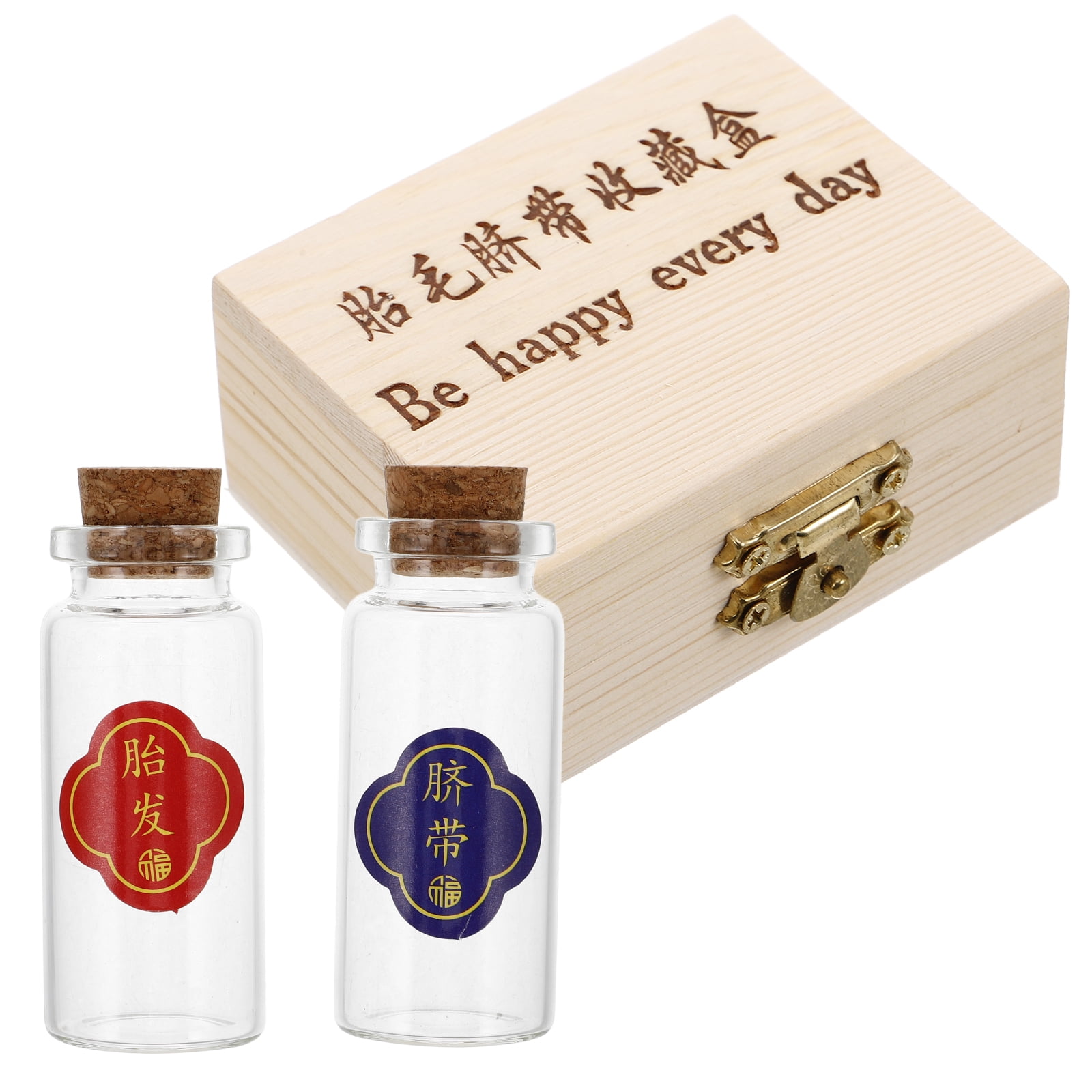 Preservation Box Birth Baby Souvenirs First Hair Cut Keepsake Wood Baby ...