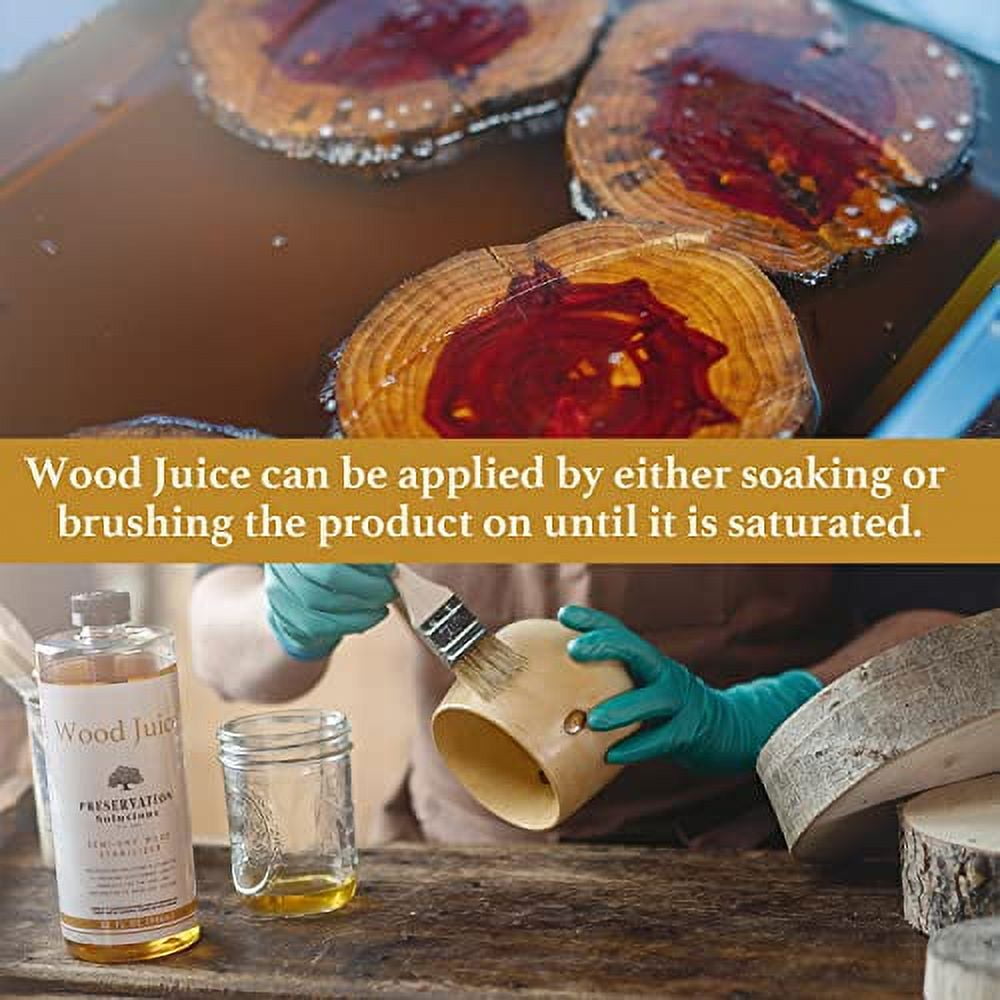 Preservation Solutions - Wood Juice 1 Gallon - Semi Dry Wood Stabilizer ...