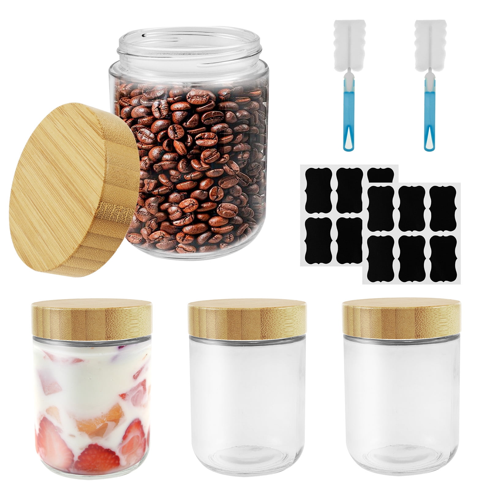 Preserve Jar 0.5L (500ml) Round Glass Screw Top Lid Preservation ...
